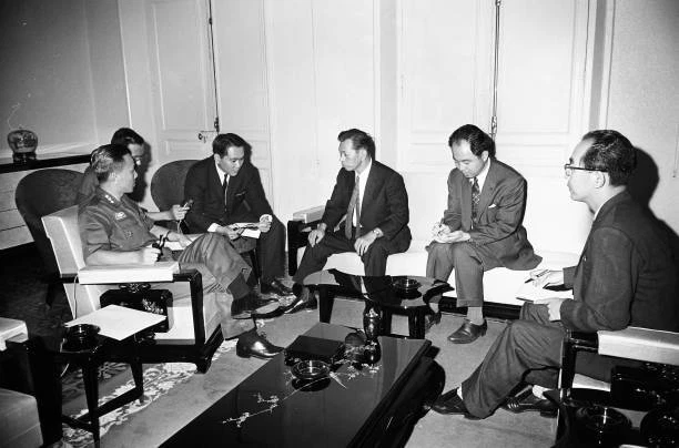 SOUTH VIETNAM GENERAL Nguyen Van Thieu Speaks During The Interv 1964 ...