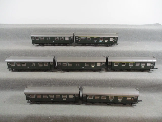 ROCO AC H0 Personenwagen-Set 7-teilig Umbauwagen der DB ohne OVP L207 ...