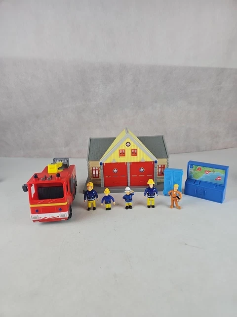 FIREMAN SAM TOY Bundle, Fire Engine, Fire Station, Figures, Cbeebies £ ...