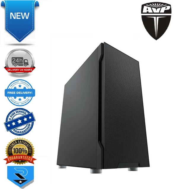 AVP 2108 MESH Mid Tower Black Case 1 x 120mm Fan £34.99 - PicClick UK