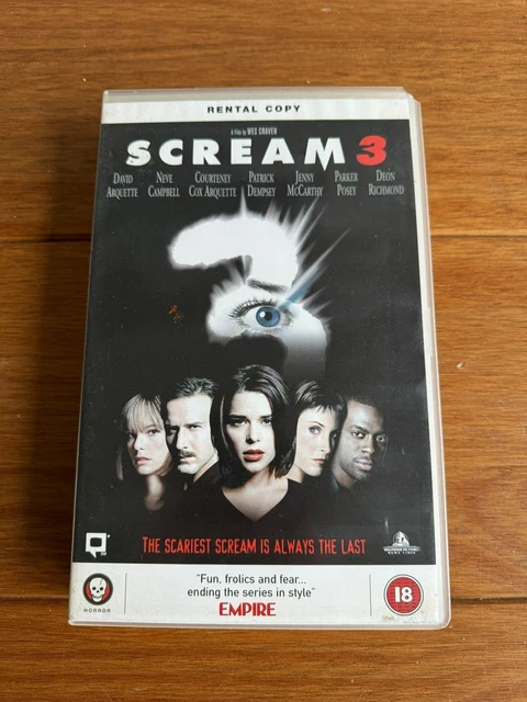 SCREAM 3 BIG Box Ex-Rental Blockbuster Vhs Video £13.49 - PicClick UK