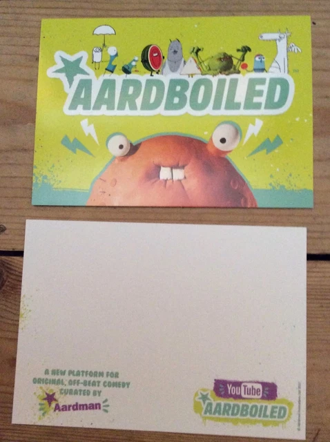 AARDMAN ANIMATION WALLACE & Gromit Aardboiled promotional postcard new ...