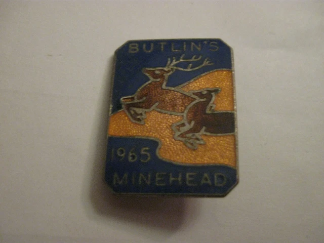 RARE OLD 1965 Butlins Minehead Enamel Brooch Pin Badge £3.75 - PicClick UK