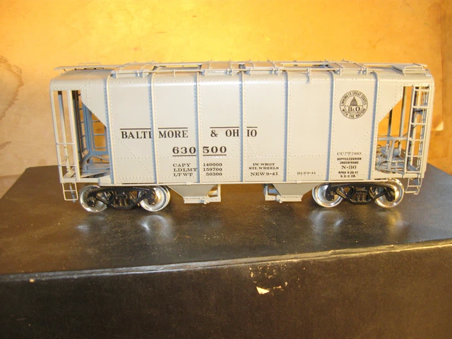 O SCALE BRASS Covered Hopper Car; B&O Wagon Top $107.50 - PicClick