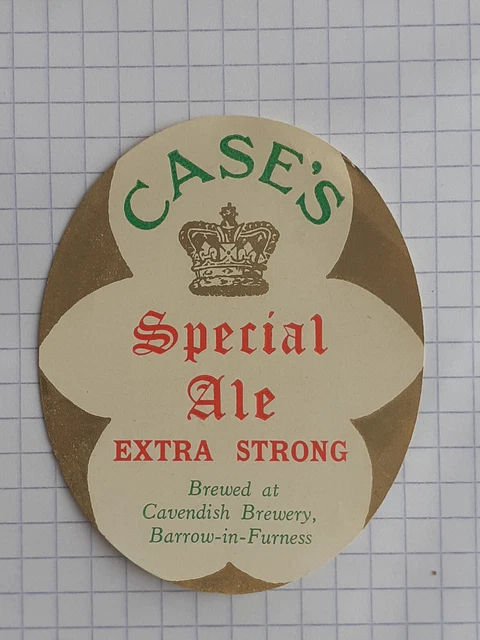OLD BEER/ DRINKS label Cases Special, Barrow: UK & Eire ONLY, $5.57 ...