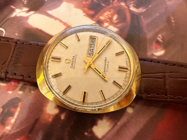 1970S VINTAGE OMEGA Seamaster Cosmic Automatic Gold Capped Watch 166035 Tool 107 £741.00 ...