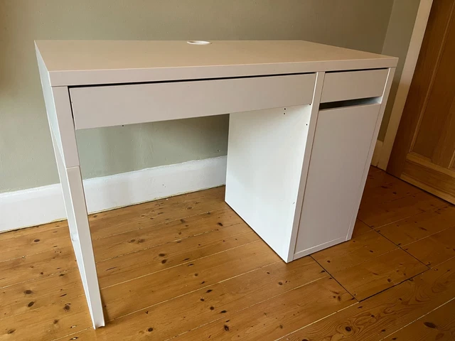 MICKE DESK | Ikea | White Desk | 105x50 cm £60.00 - PicClick UK