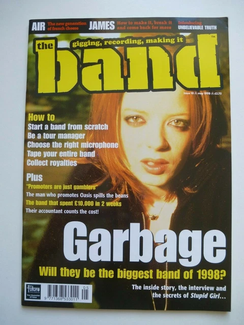 THE BAND UK Magazine May 1998 - Garbage (Shirley Manson), Air, James ...