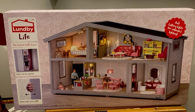 GORGEOUS LUNDBY LIFE DOLL'S HOUSE extendable 1:18 scale Sweden £40.00 ...