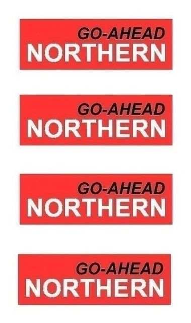 4 MODEL BUS WATERSLIDE TRANSFERS 1/76th FLEETNAMES GO AHEAD NORTHERN R ...