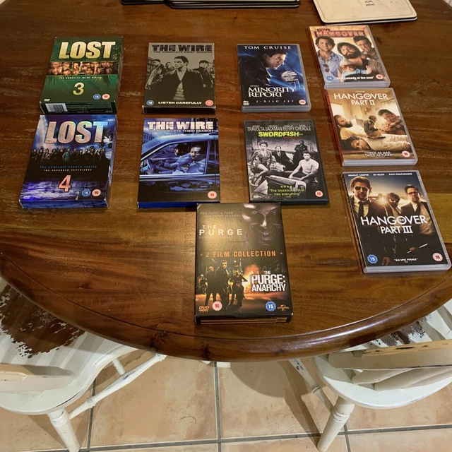 DVD AND BOXSET bundle, The Wire, Lost, The Hangover, The Purge, And ...