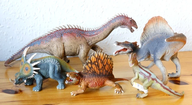 SCHLEICH DINOSAURS TOY Figure Bundle x5 Spinosaurus Barapasaurus ...