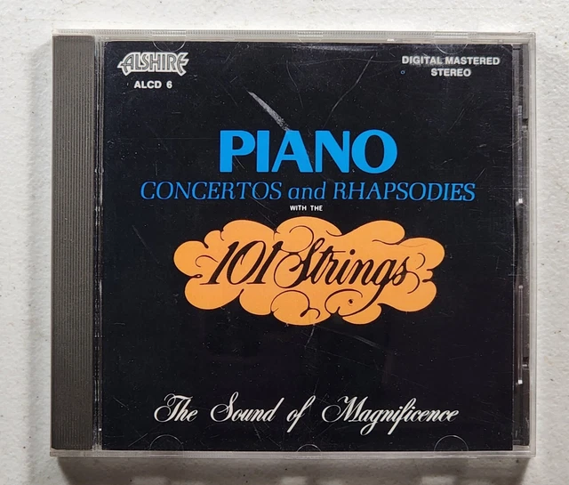 101 STRINGS PIANO Concertos and Rhapsodies (CD, 1987) First Pressing ...