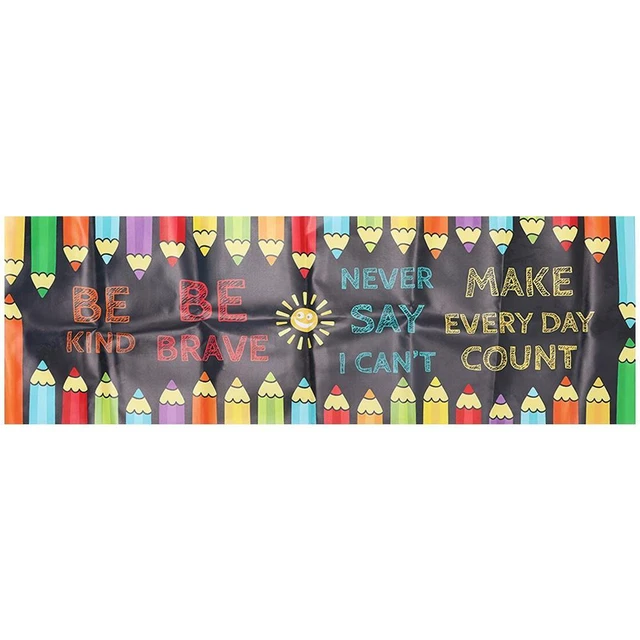 EDUCATIONAL GROWTH MINDSET Motivational Bulletin Board Banner and ...