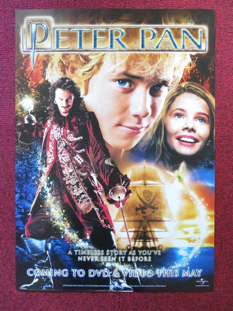 PETER PAN DVD & Vhs Video Poster Jason Isaacs Jeremy Sumpter 2004 £14. ...