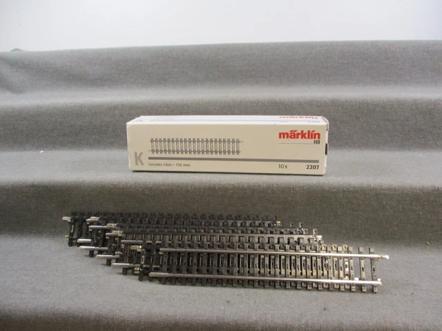 MÄRKLIN SPUR H0 2207 10 x K-Gleis gerade 156 mm in OVP EUR 19,90 - PicClick DE