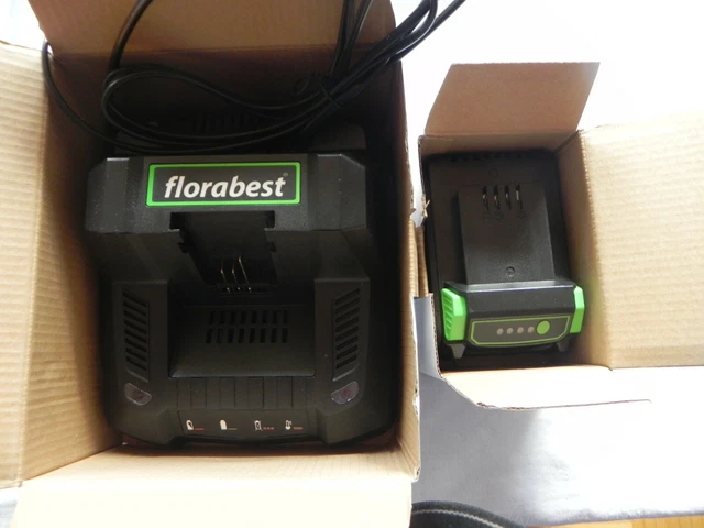 FLORABEST 40V LION Akku + Original Florabest Ladegerät FLG 40 A1 EUR 80 ...