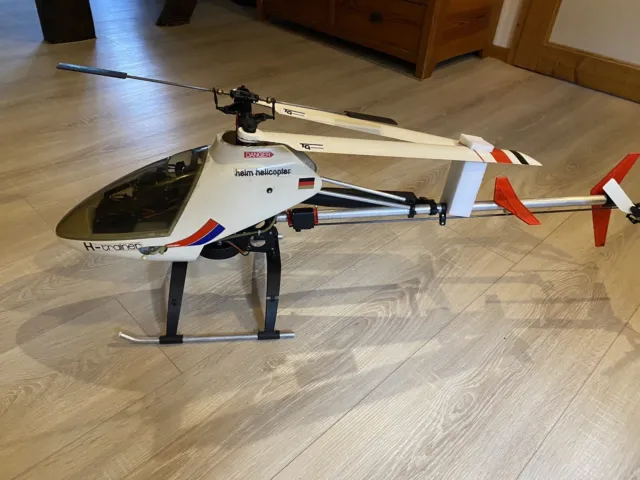 GRAUPNER HUBSCHRAUBER H-TRAINER Heim Helicopter Verbrenner RC Heli ...