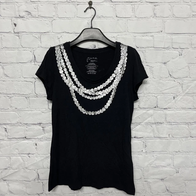 PURE ALFRED 2010S Sung indie sleaze silver beaded necklaces print top ...