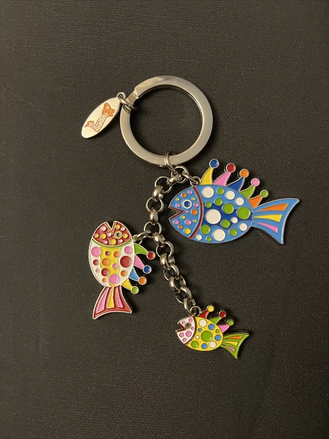YAYOI KUSAMA COLORFUL Fish Key Ring Rare Japan Artist Key Chain MoMa ...