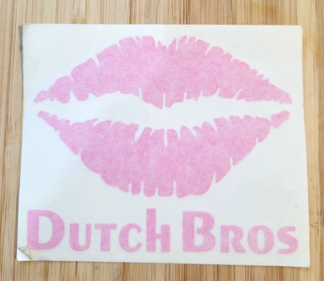 PINK LIPS KISS Lips | Dutch Bros Vinyl Sticker Decal | OG Dutch Bros ...