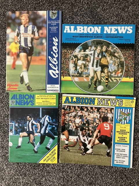 WEST BROMWICH ALBION football programmes - 1980's £1.99 - PicClick UK