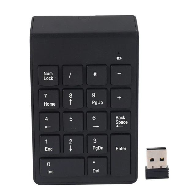 NUMERIC KEYPAD,18 KEYS Wireless USB Number Pad Keyboard With 2.4G ...