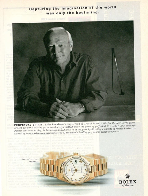 ROLEX MONTRE OYSTER Perpetual Day-Date Arnold Palmer Publicité 1 Page ...