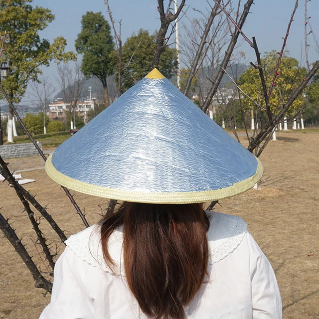 CONE STRAW HATS Sun Protection Woven Hat Chinese Bamboo Sun Hat for ...
