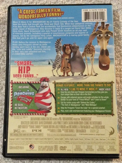 MADAGASCAR DVD DREAMWORKS Full Screen 2005 $9.98 - PicClick CA
