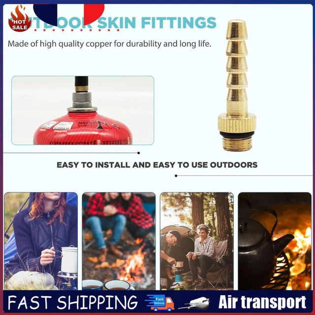 COPPER FLAT GAS Tank Valve Adapter Multi-purpose Camping Stove ...