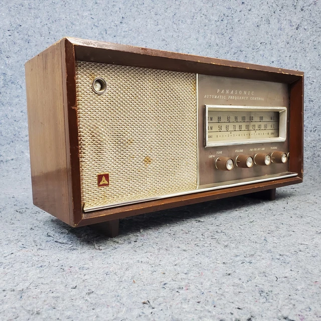 VINTAGE 1963 PANASONIC Tube Radio AM/FM AFC Model 782 Wooden Cabinet ...