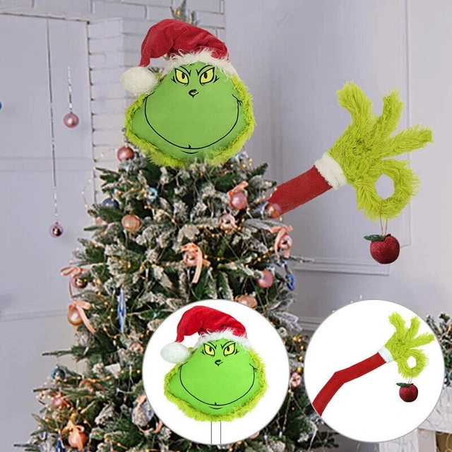 THE GRINCH CHRISTMAS Tree Toppers Plush Grinch Arm Ornaments Holder ...