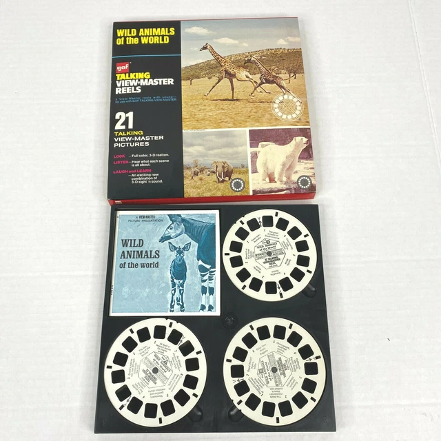 TALKING VIEW-MASTER GAF Wild Animals Of The World 3 Reel Boxed Set ...