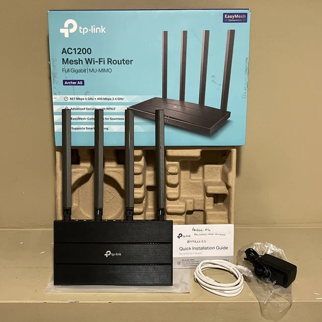 TP-LINK ARCHER A6 AC1200 Wireless Dual Band MU-MIMO Gigabit Wi-Fi ...