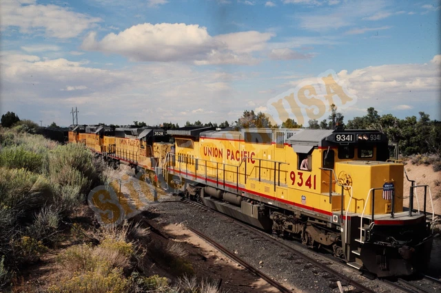 VTG 1990 TRAIN Slide 9341 UP Union Pacific Engine Comstock Mine UT ...