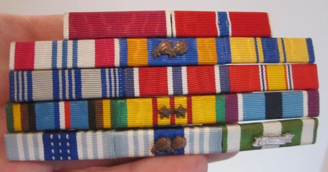 VTG VIETNAM WAR Era Us Air Force Original Custom Ribbon Bar Rack Name ...