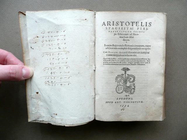 ARISTOTELIS PERIPATETICORUM PRINCIPIS Ethicorum and Nicomachum ...