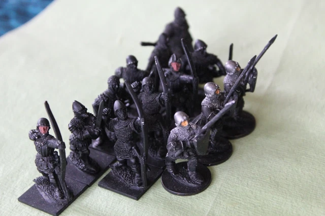 13 METAL 28MM Medieval Infantry Undercoated Black Army Collection ...