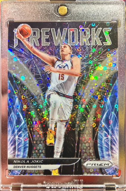 2021-22 OPTIC NIKOLA Jokic Fireworks Fast Break Disco Prizm Card #5 MVP ...