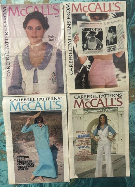 MCCALLS SEWING PATTERN Catalog Ad Flyer Lot 4 1970's VTG Fashions Marlo ...