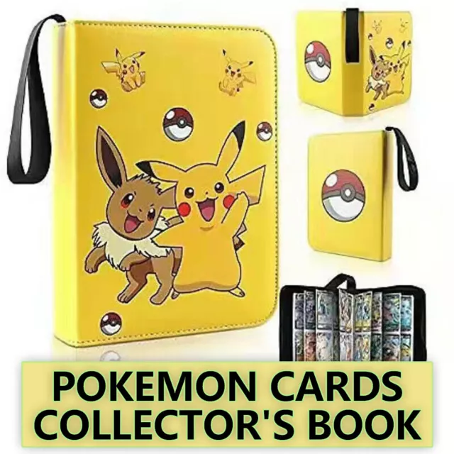 POKEMON CARDS LEATHER Binder Album Book Game Card Collectors Portfolio ...
