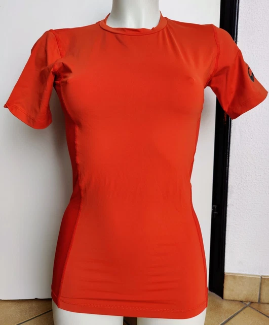 ASICS MONTION DRY T-shirt Orange Lycra Taille S EUR 10,00 - PicClick FR