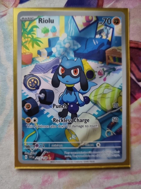 PokÉmon Tcg Riolu Scarlet And Violet Base Set 215 198 Holo Illustration