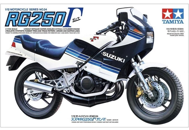 KIT MAQUETTE PLASTIQUE moto Suzuki RG250 1983 Tamiya échelle 1:12 n°24 ...