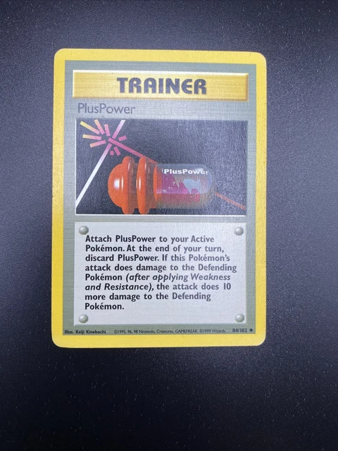 TRAINER PLUS POWER 84/102 Base Set Pokemon Card £3.00 - PicClick UK