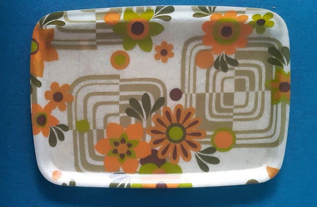 VINTAGE 50'S 70'S Fiberglass Tray 1950s Design 1970s Deco Retro £35.99 ...