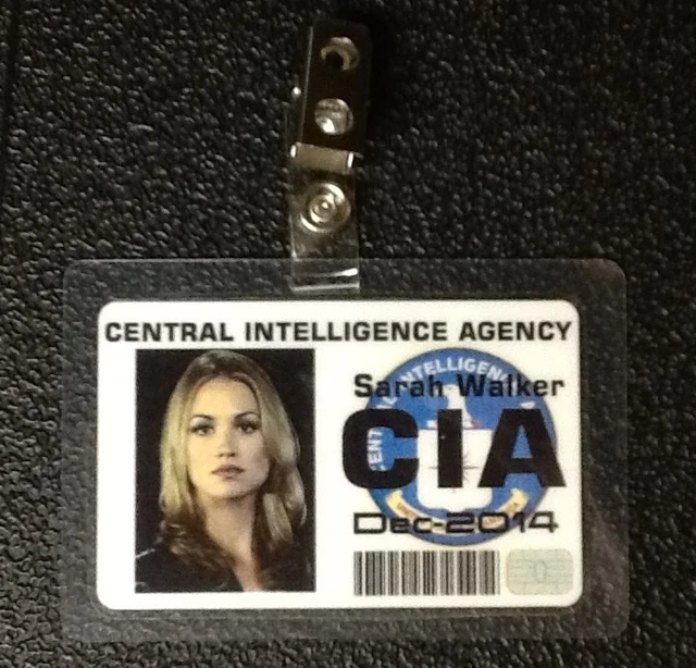 CHUCK TV SERIES ID Badge-CIA Sarah Walker prop costume cosplay $9.99 ...