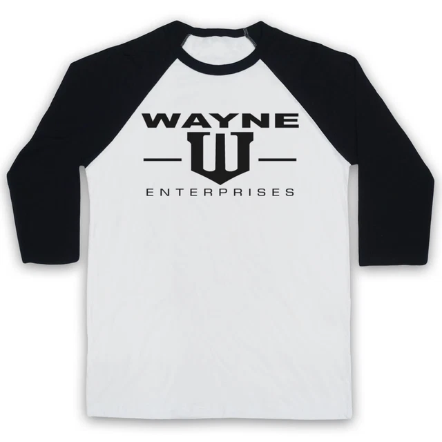 BATMAN UNOFFICIAL BRUCE Wayne Enterprises Comic Logo 3/4 Sleeve ...