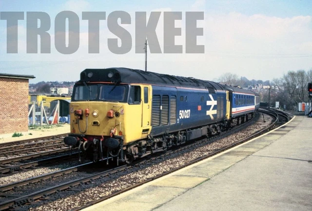 35MM SLIDE BR British Railways Diesel Loco 50027 Class 50 c1986 ...